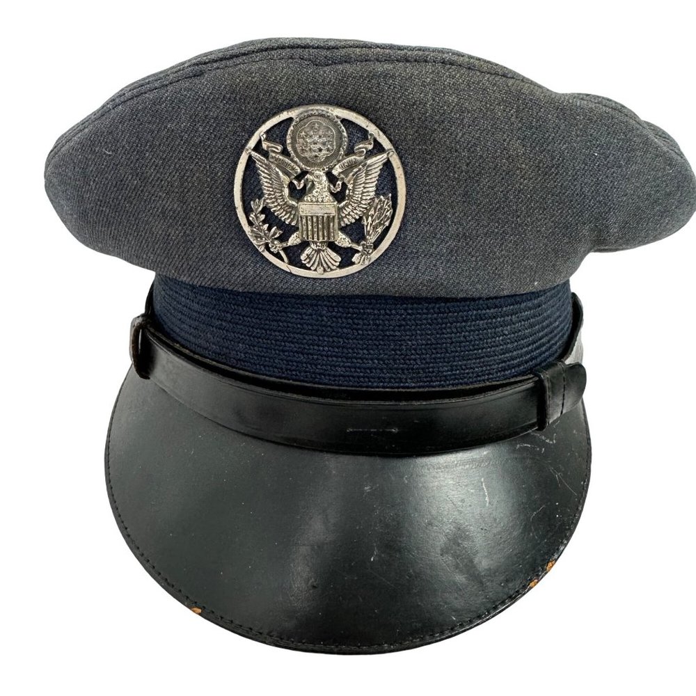 Vintage 60/70's Usaf Enlisted Military Service Cap Hat - Gem